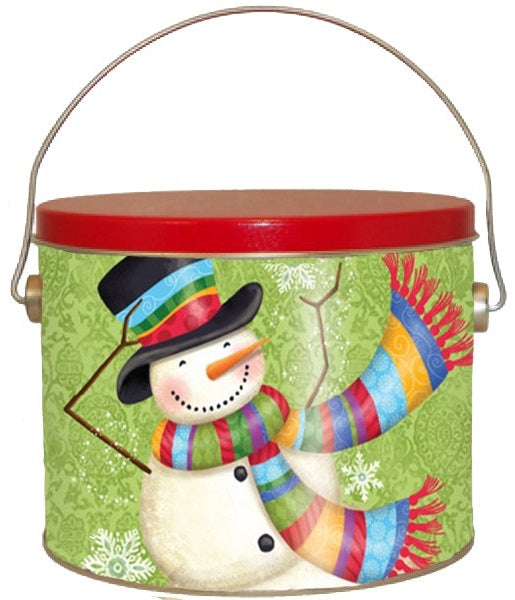 Scarf Snowman 3-Flavor Gourmet Popcorn Tin (0.5-Gallon) – Popcorn Fix