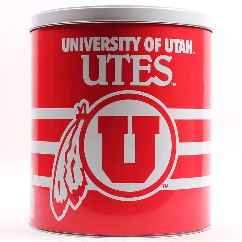 Utah Utes 3-Flavor Gourmet Popcorn Tin (3.5-Gallon) – Popcorn Fix